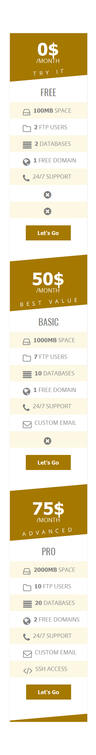 Slope - Flat Pricing Table by MondayFlight | CodeCanyon